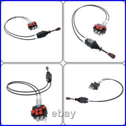 Heavy Duty 2-spool Hydraulic Valve 21 Gpm Anti-corrosion Steel Cables ...
