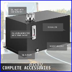Vevor Hydraulic Fluid Tank 10 Gallon Heavy Duty Steel Reservoir With ...